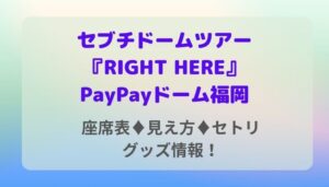 セブチ ライブ『RIGHT HERE』福岡PayPayドーム♦️座席表♦️セトリ♦️グッズ情報・客降りは？ ライトヒア ドームツアー | きらり☆エクスプレス